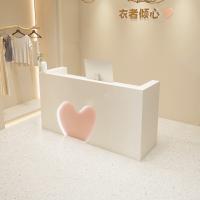 China Luxury Wood Checkout Counter with Built-in LED Lights for Jewelry Store for sale