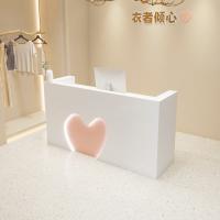 China Luxury Wood Checkout Counter with Built-in LED Lights for Jewelry Store for sale