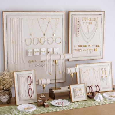 China White Velvet Jewelry Display Tray Jewelry Storage Tray for Ring Earring Cufflink for sale