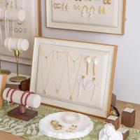 China White Velvet Jewelry Display Tray Jewelry Storage Tray for Ring Earring Cufflink for sale