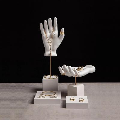 China Luxury Jewelry Display Props Creative Hand Mannequin for Ring Necklace Collectible for sale