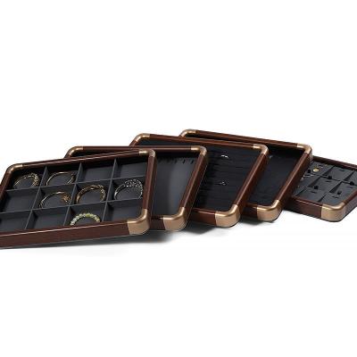 China Metal Arc Border Jewelry Display Tray Ring Necklace Bracelet Storage Organizer Factory Direct Supply Merchandise Display Plate for sale