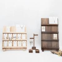 China Wood Jewelry Display Set Jewelry Stand for Boutiques Outdoor Markets Fairs Ring Display Earring Prop for sale