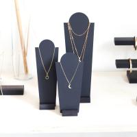 China Wooden Jewelry Bust Presentation Accessory for Professionals Refined Ring Display Stand with Tiered Velvet Pads for sale