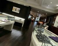 China Modern Black & White Jewelry Store Interior Design, Complete Turnkey Fixture Package with Linear Showcase Counters for sale