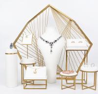 China Luxury Minimalist Geometric Line Jewelry Display Set, High-End Jewelry Stand for Necklace Earring Ring Retail for sale
