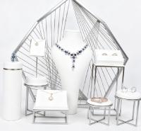 China Luxury Minimalist Geometric Line Jewelry Display Set, High-End Jewelry Stand for Necklace Earring Ring Retail for sale