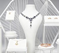 China Luxury Minimalist Geometric Line Jewelry Display Set, High-End Jewelry Stand for Necklace Earring Ring Retail for sale