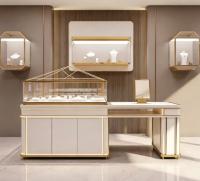 China Commercial Luxury Jewelry Store Display Rack with LED Lighting for Earrings and Necklaces in Shopping Malls for sale