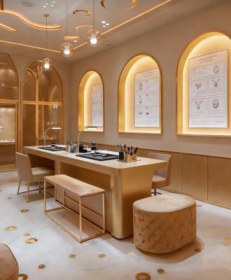 China High-end Custom Jewelry Exhibition Hall, Luxury Jewelry Shop Full Store Design, One-stop Exhibition Booth Decoration Service for sale