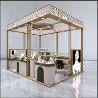 China Contemporary Jewelry Cabinet Metal Glass Combined Solid Wood Display Showcase for sale