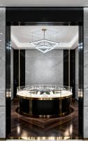 China Durable Commercial Jewelry Showcase Solid Wood Metal Glass Store Display Furniture for sale