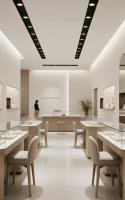 China Wooden Glass Jewelry Display Cabinet Luxury Wood Jewelry Showcase for Store for sale