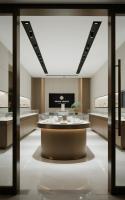 China Wooden Glass Jewelry Display Cabinet Luxury Wood Jewelry Showcase for Store for sale