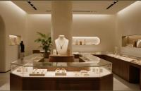 China High Quality MDF Wood Glass Jewelry Display Case with Stainless Steel Hardware for sale