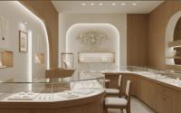 China High Quality MDF Wood Glass Jewelry Display Case with Stainless Steel Hardware for sale