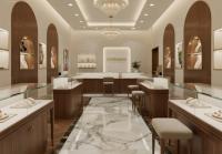 China Oak Wood Glass Jewelry Showcase Traditional Style Jewelry Store Display Furniture for sale