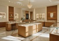 China Oak Wood Glass Jewelry Showcase Traditional Style Jewelry Store Display Furniture for sale