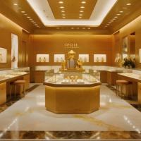 China Classic Wood Glass Jewelry Display Case Vintage Design Jewelry Exhibition Stand for sale