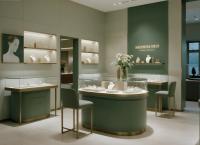 China High End Jewelry Store Display Showcase Full Set Glass Wood Stainless Steel for sale