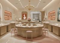 China Modern Jewellery Freestanding Showcase Metal Wood Glass Retail Display Furniture for sale