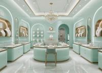 China Modern Jewellery Freestanding Showcase Metal Wood Glass Retail Display Furniture for sale