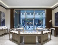 China Commercial Jewellery Center Cabinet Custom Metal Wood Glass Freestanding Showcase for sale