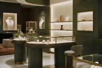 China High Quality Jewellery Center Showcase Metal Wood Structure Transparent Glass Cabinet for sale