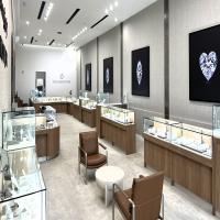 China Custom Glass Jewellery Store Display Cabinet Luxury Showroom Furniture Design Lockable Jewelry Counter Showcase for sale