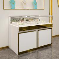 China High End Solid Wood Jewelry Showcase with Tempered Glass for sale