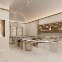 China Professional Wooden Jewelry Showcase with Glass Shelves for Retail for sale