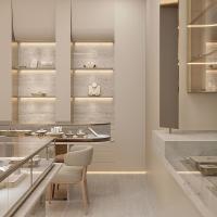 China Professional Wooden Jewelry Showcase with Glass Shelves for Retail for sale