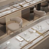 China Professional Wooden Jewelry Showcase with Glass Shelves for Retail for sale