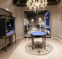 China Custom Luxury Jewelry Store Interior Design, Full Store Layout with Black & Gold Showcase Furniture for Boutiques for sale