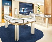 China Custom Luxury Curved Jewelry Display Cabinet, Glass Counter for Luxury Jewelry Boutiques for sale