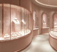 China Luxury Retro-style Jewelry & Watch Display Counter, Premium Glass Showcase for High-end Retail for sale