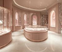 China Luxury Retro-style Jewelry & Watch Display Counter, Premium Glass Showcase for High-end Retail for sale