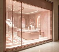 China Luxury Retro-style Jewelry & Watch Display Counter, Premium Glass Showcase for High-end Retail for sale