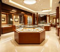 China Luxury Solid Wood Watch & Jewelry Island Display Cabinet, Premium Glass Showcase for High-End Retail for sale