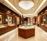 China Luxury Solid Wood Watch & Jewelry Island Display Cabinet, Premium Glass Showcase for High-End Retail for sale