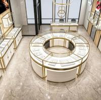 China Standing Glass Wall Jewelry Display showcase with Lock Jewellery Cabinet Led Lighting Stainless Steel Jewellery Kiosk for sale