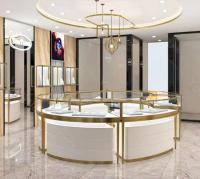 China Standing Glass Wall Jewelry Display showcase with Lock Jewellery Cabinet Led Lighting Stainless Steel Jewellery Kiosk for sale