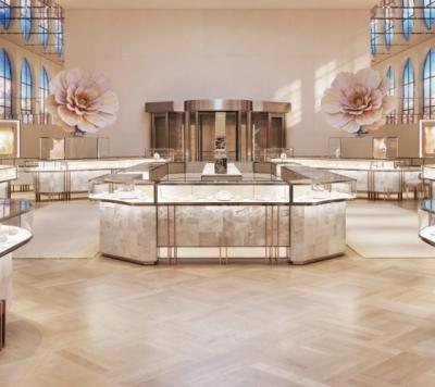 China High-End Geometric Jewelry Display Table with LED Lighting for Luxury Retail for sale