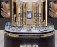 China Premium Modern Circular Jewelry Display Cabinet Tempered Glass LED Lighting for Luxury Boutique Store Shopping Mall Showcase for sale