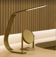 China Modern Luxury Curved Wood & Glass Jewelry Showcase with LED Lighting Freestanding Display Cabinet for Jewelry Shops & Malls for sale