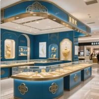 China Wholesale 3D Design Glass Jewelry Showcase with LED Lighting for Jewelry Shop for sale