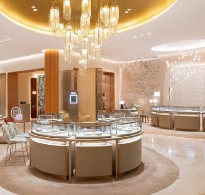 China Elegant Modern Luxury Jewelry Store Interior Design, Complete Display Solution for High-End Jewelry Brands for sale