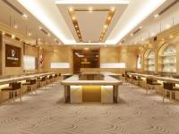 China Custom High Quality Wooden Glass Jewelry Display Showcase with LED Lighting for sale