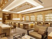 China Custom High Quality Wooden Glass Jewelry Display Showcase with LED Lighting for sale