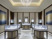 China High End Jewelry Shop Wooden Stainless Steel Jewellery Display Island Cabinet for sale